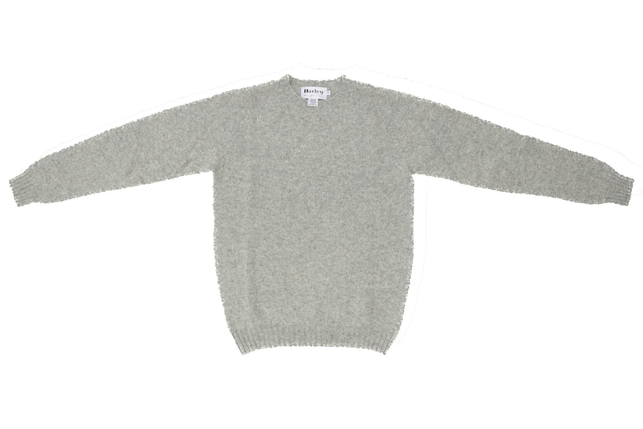 Harley of Scotland Seam Free 100% Pure New Wool Sweater Graphite Green
