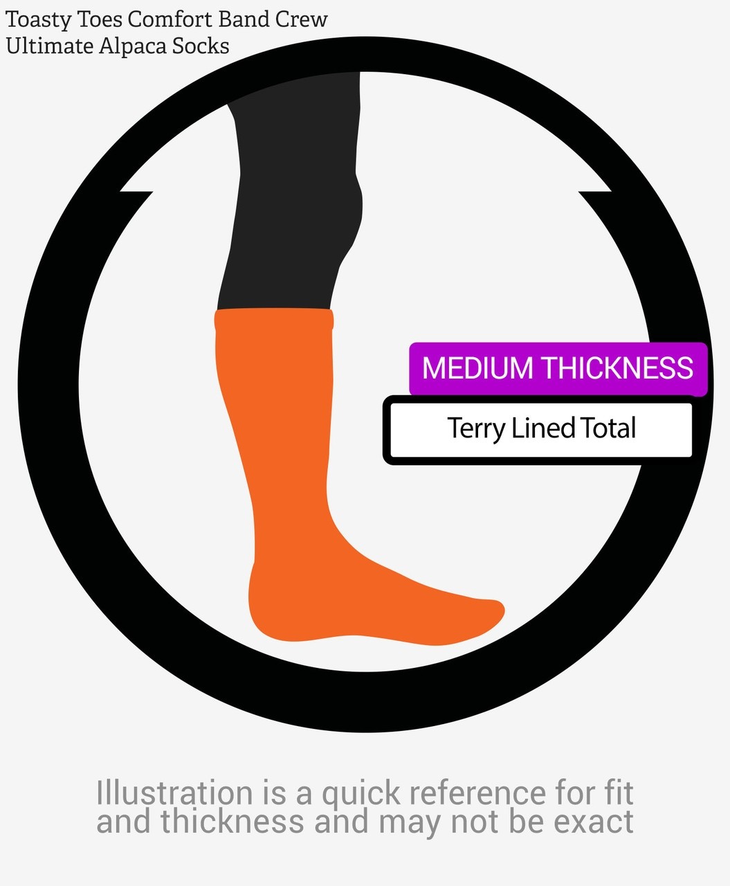 Toasty Toes Ultimate Alpaca Socks® White/Cinder