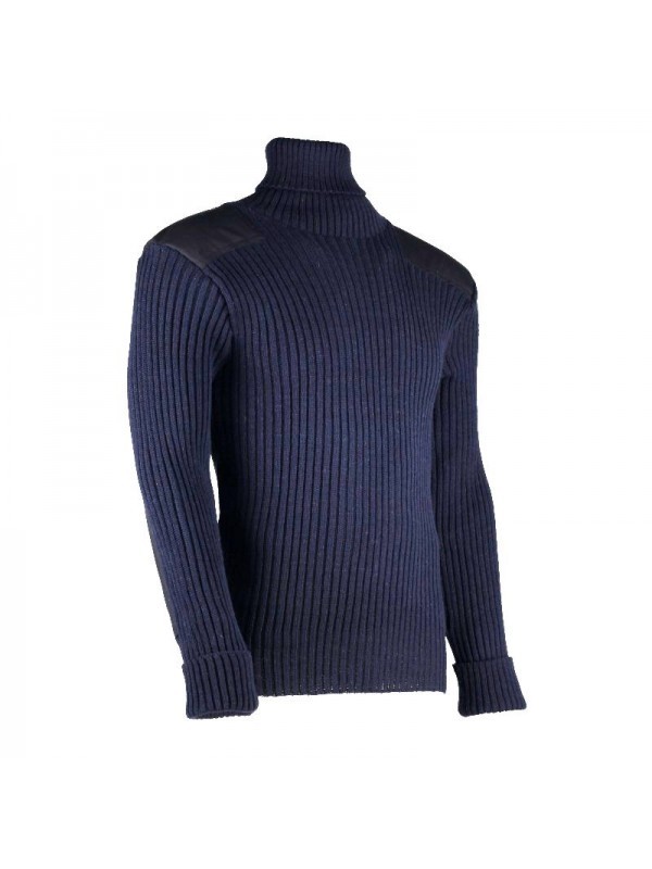 TW Kempton Chatham Woolly Pully Roll Neck Sweater - Navy